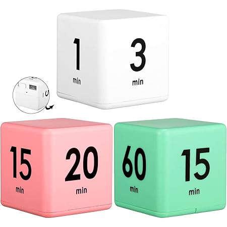 Amazon.com: 2 Pieces Cube Timers Gravity Sensor Flip Timer Kids Timer ...