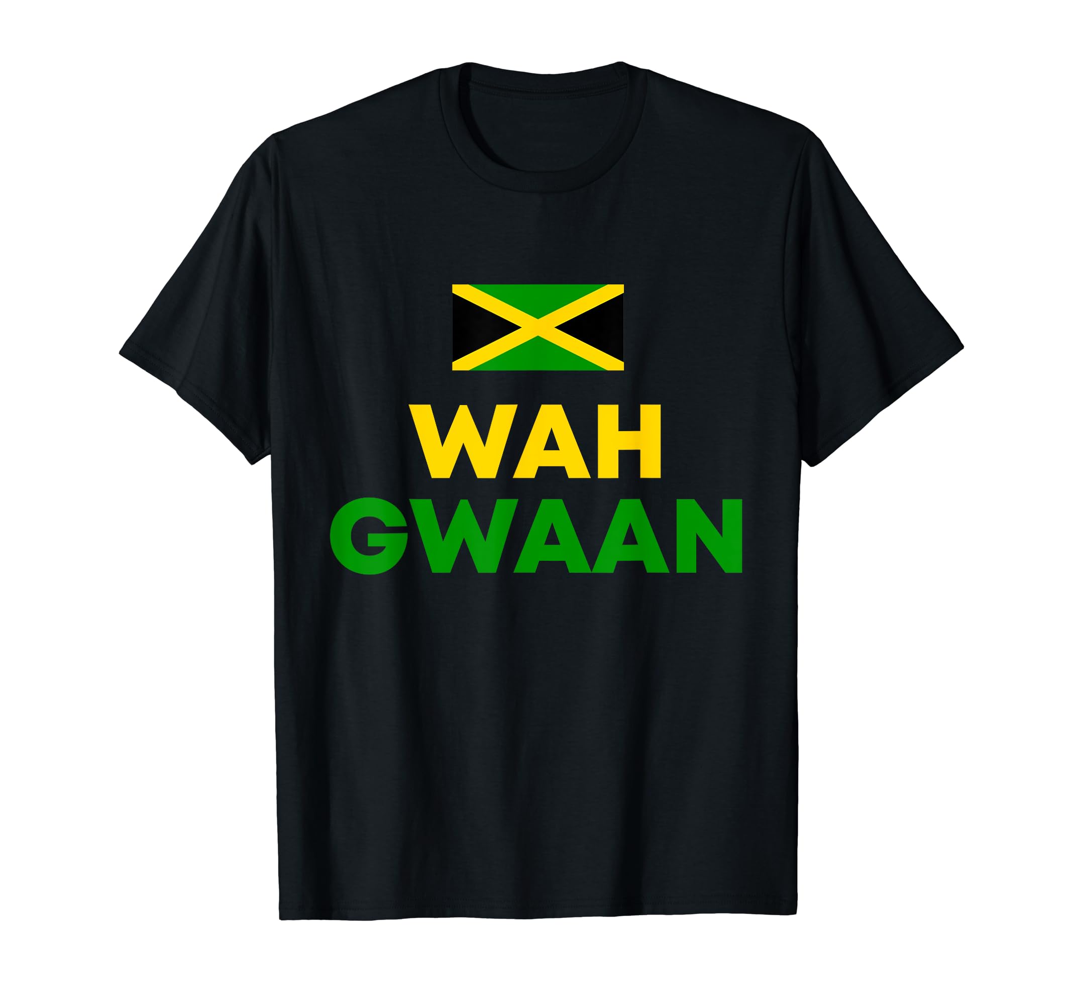 Wah Gwaan Jamaica Funny Jamaican Caribbean Vacation T-Shirt : Amazon.co ...