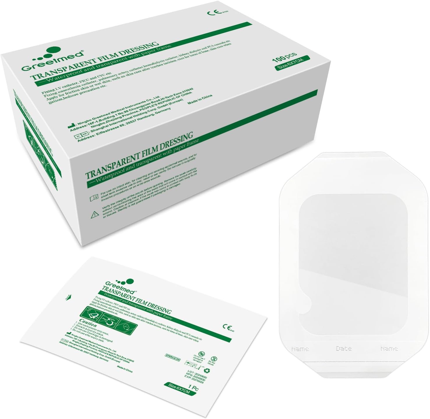 Amazon.com: 3M Tegaderm 1624W Transparent Film Dressing 2 3/8" x 2 3/4 ...