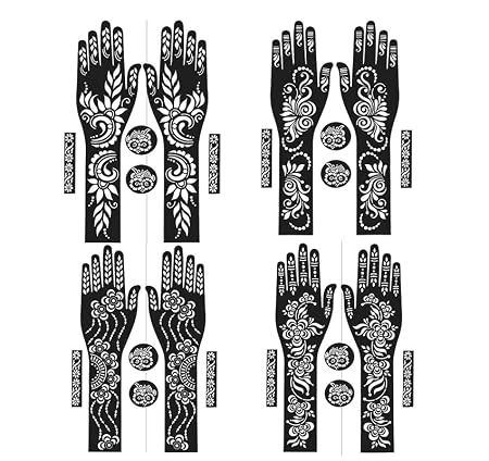 Ivana's Full Hand Mehndi Stencil Design Set