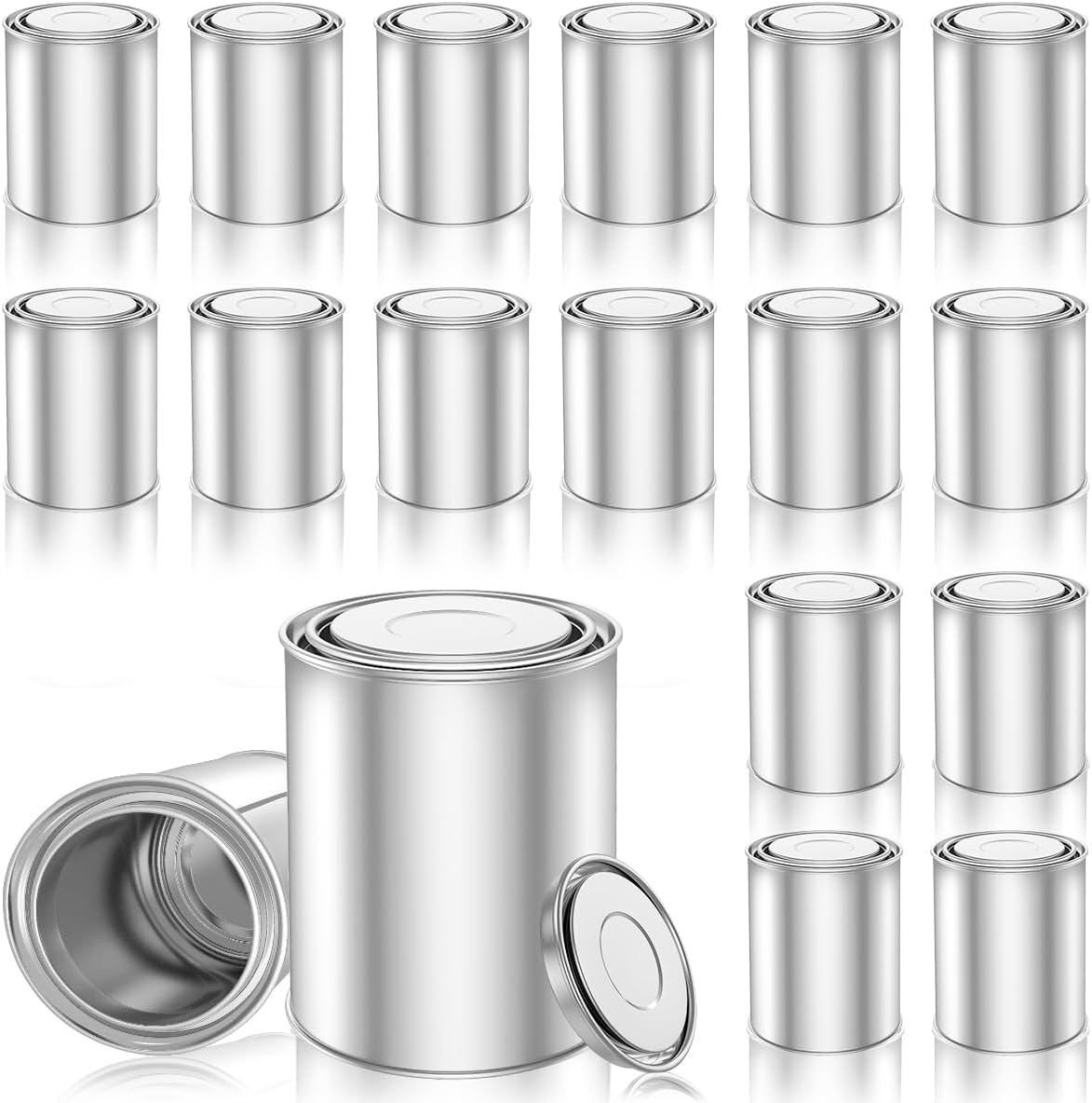Amazon.com: 16 PCS Empty Paint Cans with Lids (1 Pint Size),Empty Metal ...