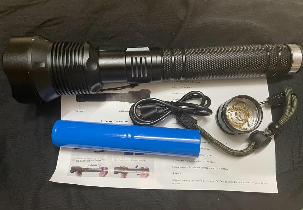 DOTCOM Rechargeable Flashlights 250000 Lumens, Super Bright Led ...