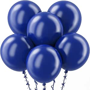 Amazon.com: Bezente Navy Blue Balloons 18 Inch - 30 Pack Large Thick Blue Balloons Big Round ...