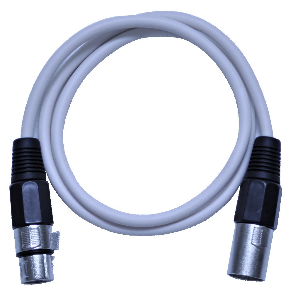 Seismic Audio SAXLX-3White White 3-Feet XLR to XLR Patch Cable