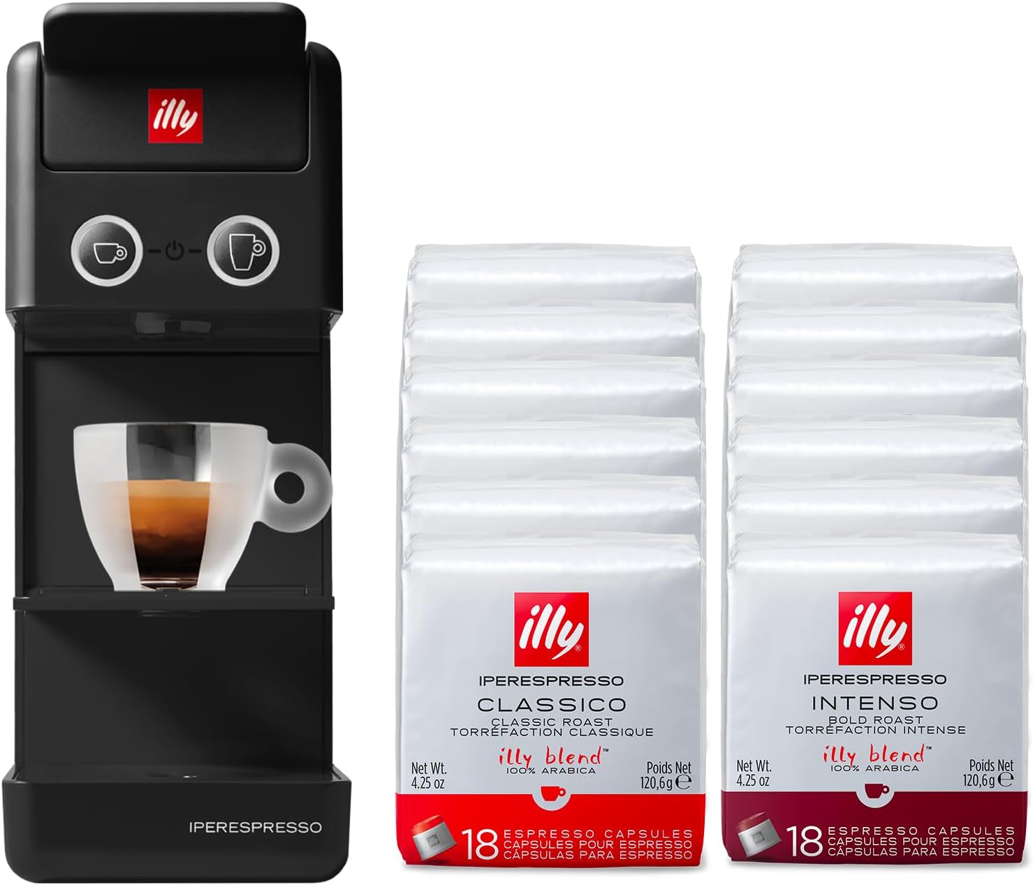 illy Caffè Macchina per Caffè Iperespresso X7.1 Rossa con 216 Capsule ...