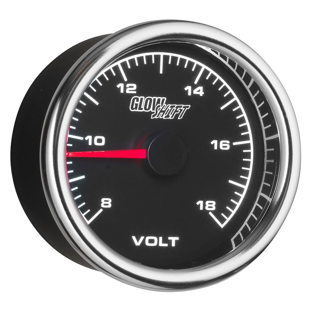 Amazon.com: GlowShift 2-5/8" Racing Volt Voltmeter Gauge Kit - Voltage ...