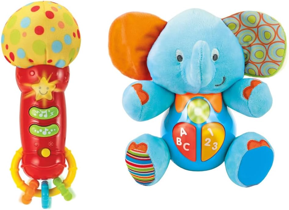 Amazon.com: KiddoLab Musical Delights: Baby Microphone & Plush Elephant ...