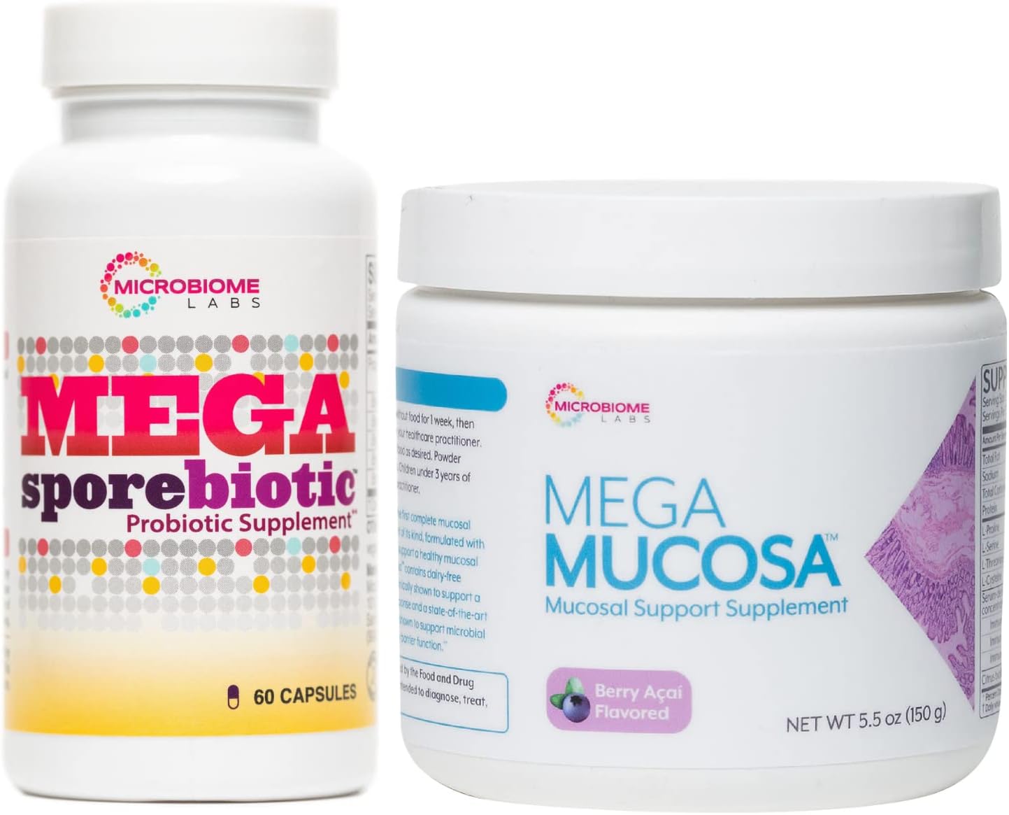 Amazon.com: Microbiome Labs MegaSporeBiotic (60 Capsules) + MegaMucosa ...