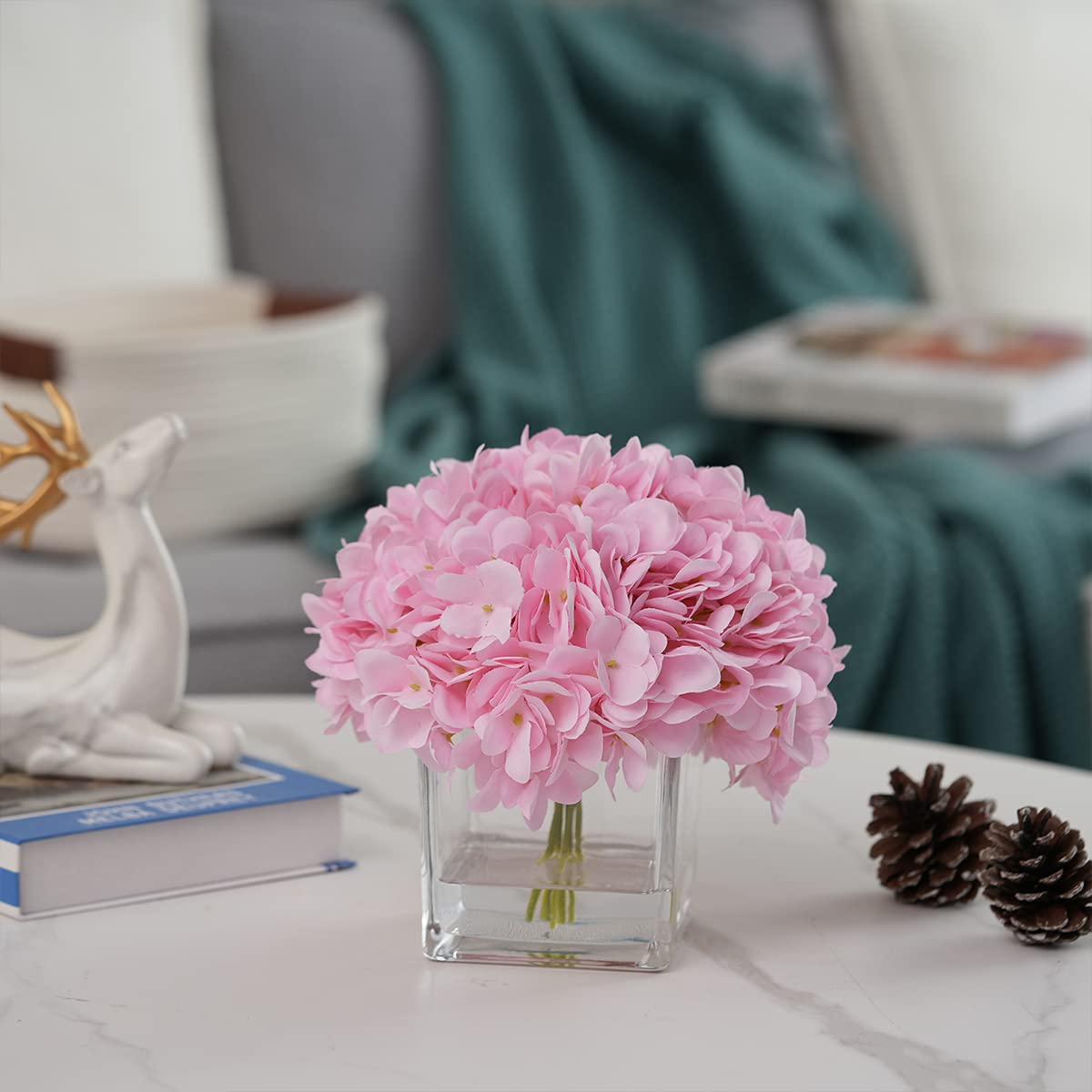 Pink Hydrangea Centerpieces