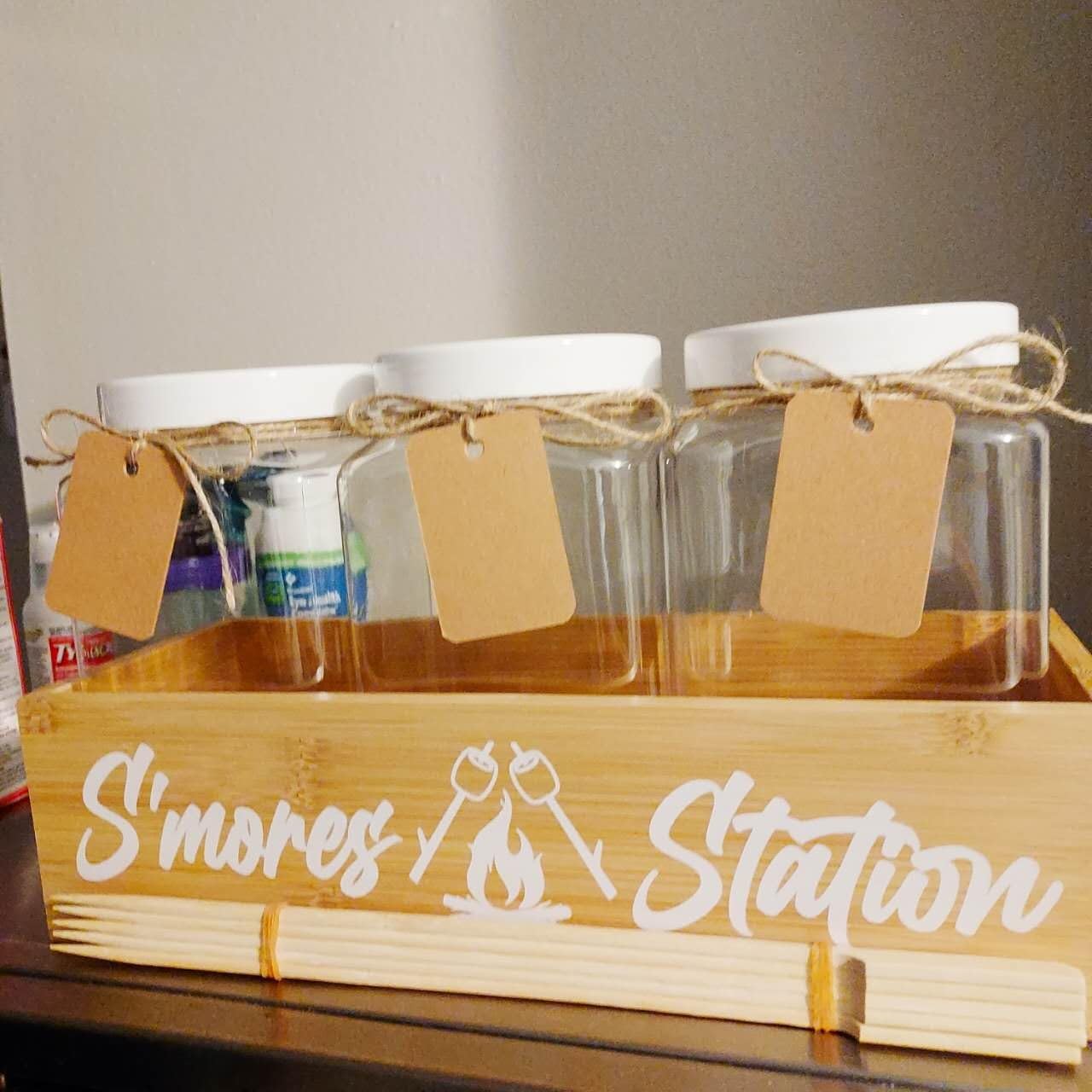 Amazon.com : Smores Kit for Fire Pit - Smores Caddy with Jar & Smores ...