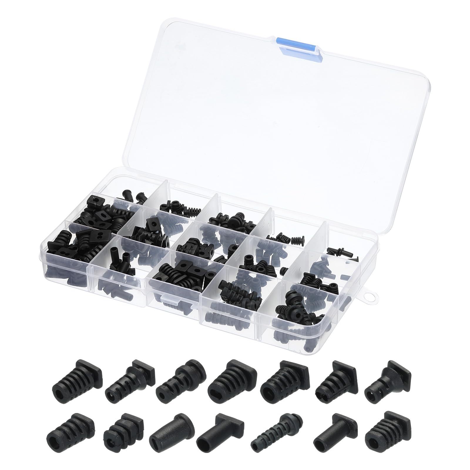 Amazon.com: MECCANIXITY 140pcs Strain Relief Cord Connector Assortment ...