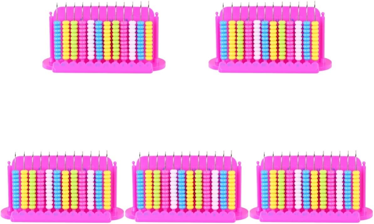 Amazon.com: ULTECHNOVO 5pcs12 Calculating Bead Chinese -Row Rosy with ...