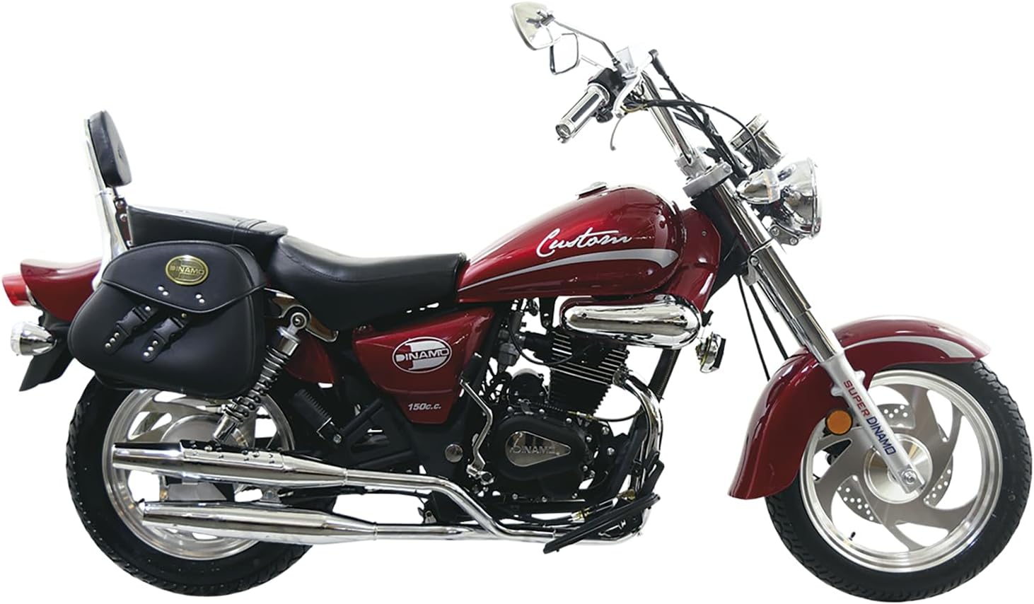 DINAMO Motocicleta Clásica Custom 150 Roja 2024 : Amazon.com.mx ...