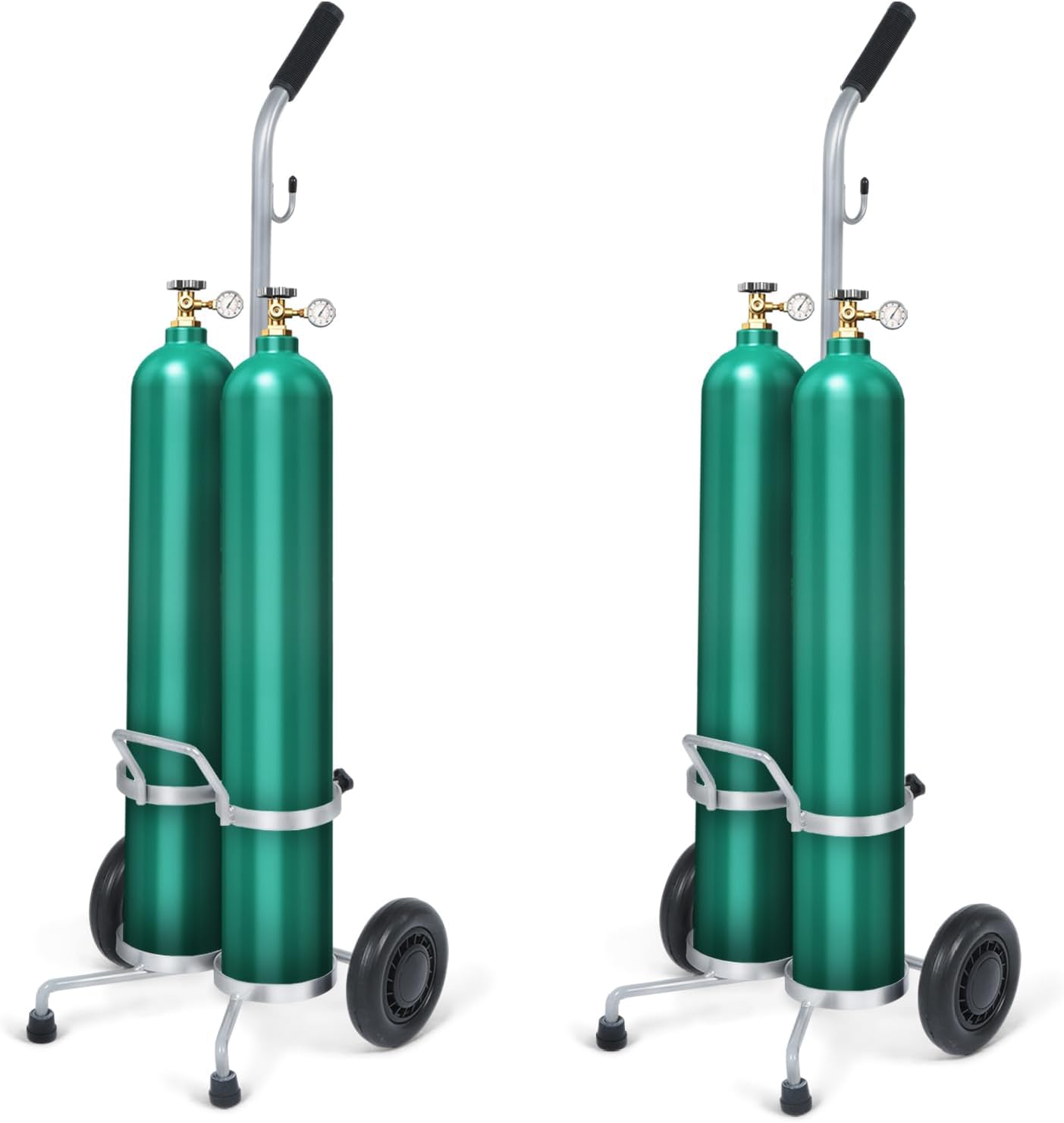 Amazon.com: Gtouse 2 PCS Dual Oxygen Cylinder Cart for D/E Oxygen Tank ...