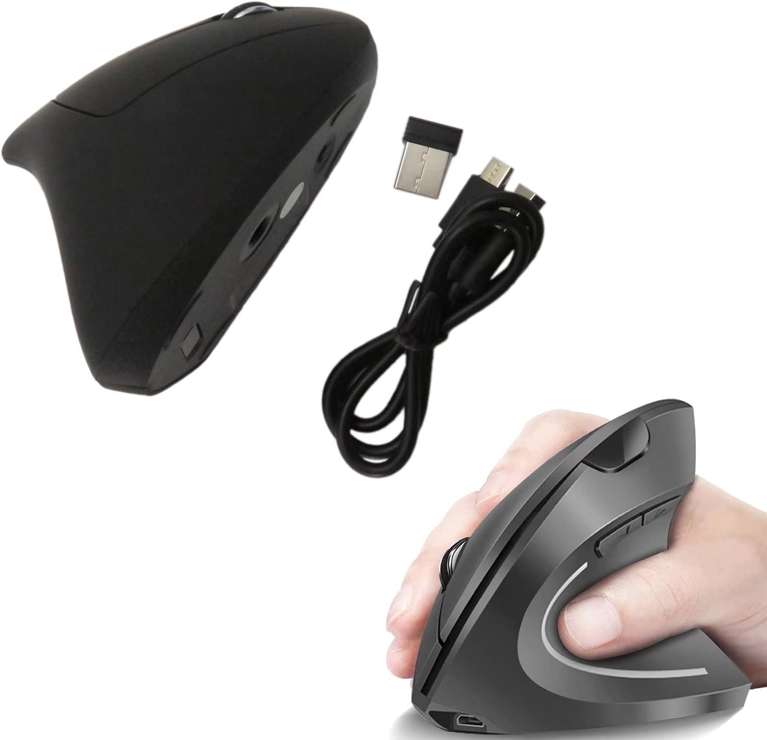 Amazon.com: Wireless Ergonomic Mouse, Jelly Comb Rechargeable 2.4G ...