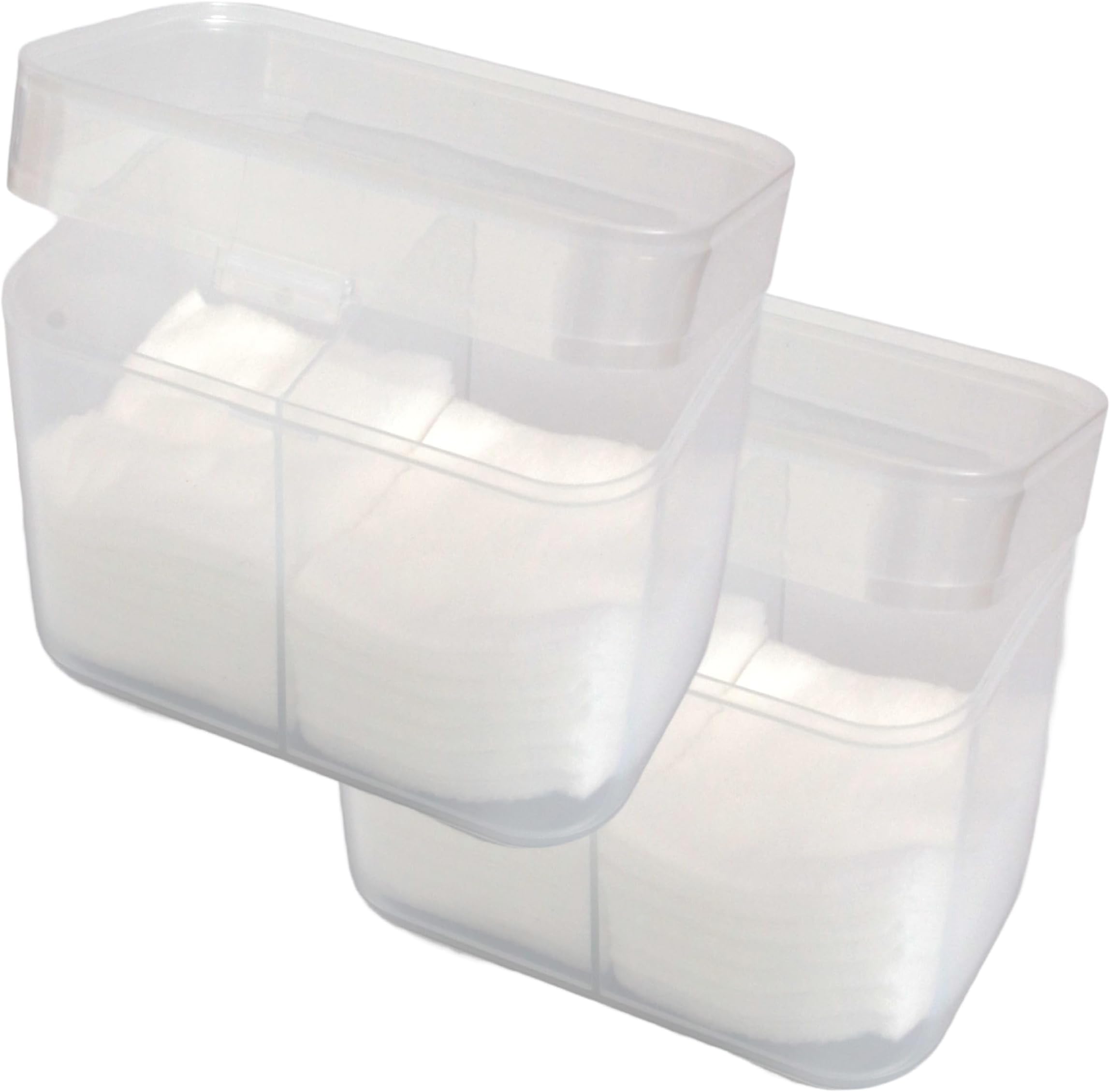 Amazon｜Asdays 綿棒入れ 収納 蓋付き コットンケース コスメ プラスチック 小物入れ 透明 2個セット｜収納ケース・ボックス オンライン通販