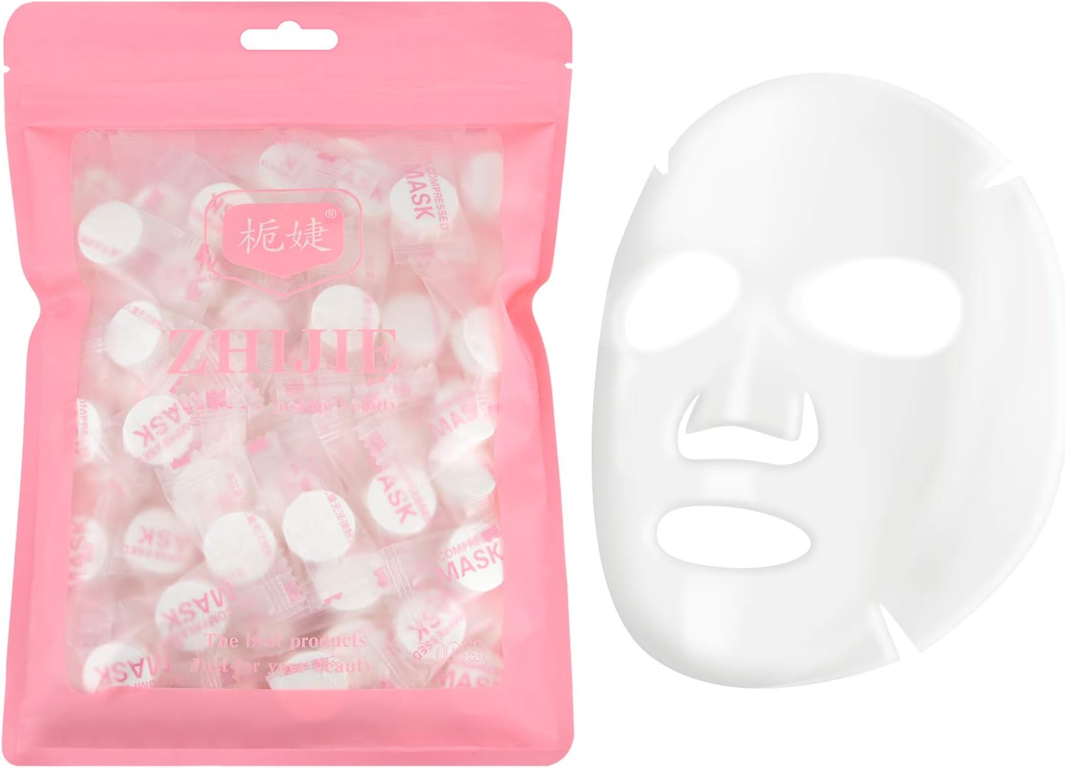 Amazon.com : 100 pcs Compressed Facial Mask Sheet Beauty DIY Disposable ...