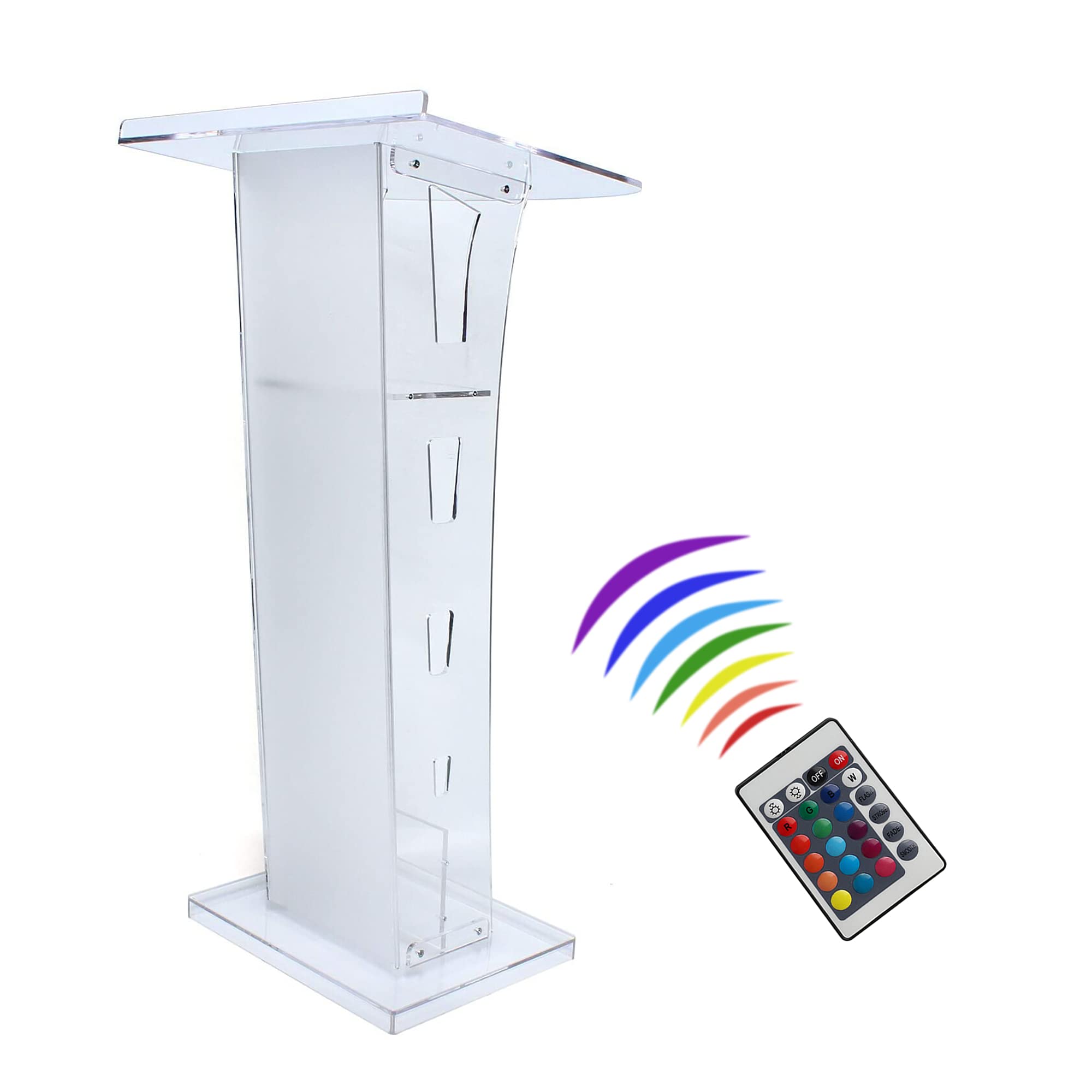 Amazon.com : Acrylic Podium,Led Light Lectern Stand for Churches ...