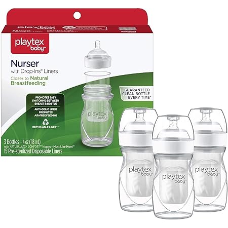 Amazon.com : Playtex Baby Anti-Colic Nurser Bottle with Pre-Sterilized ...