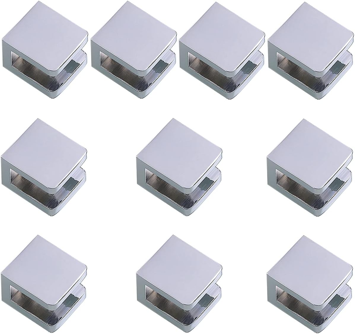 LukLoy Glass Shelf Clamp, Brass No-drill-on-glass Fixed Glass Clip ...