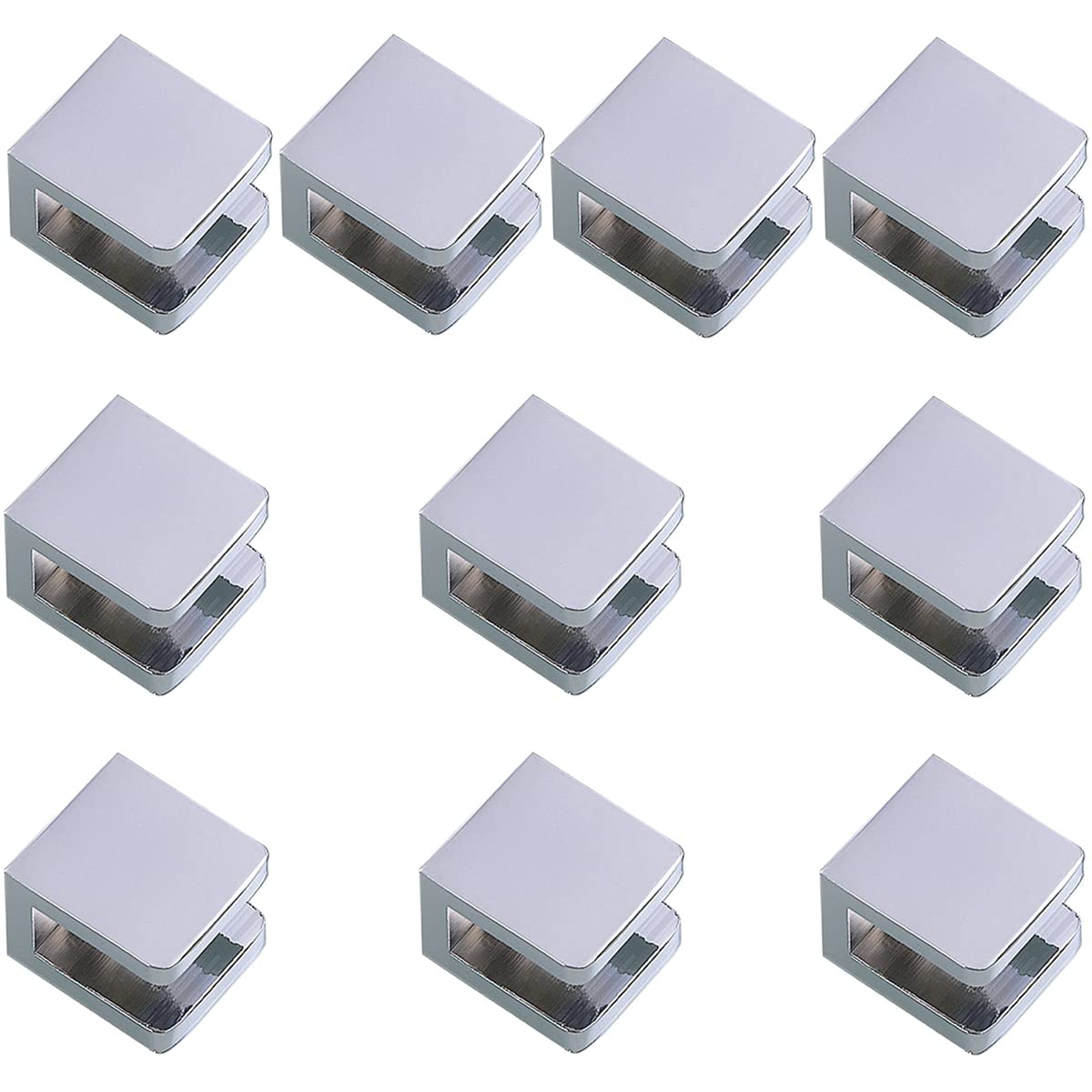 LukLoy Glass Shelf Clamp, Brass No-drill-on-glass Fixed Glass Clip ...