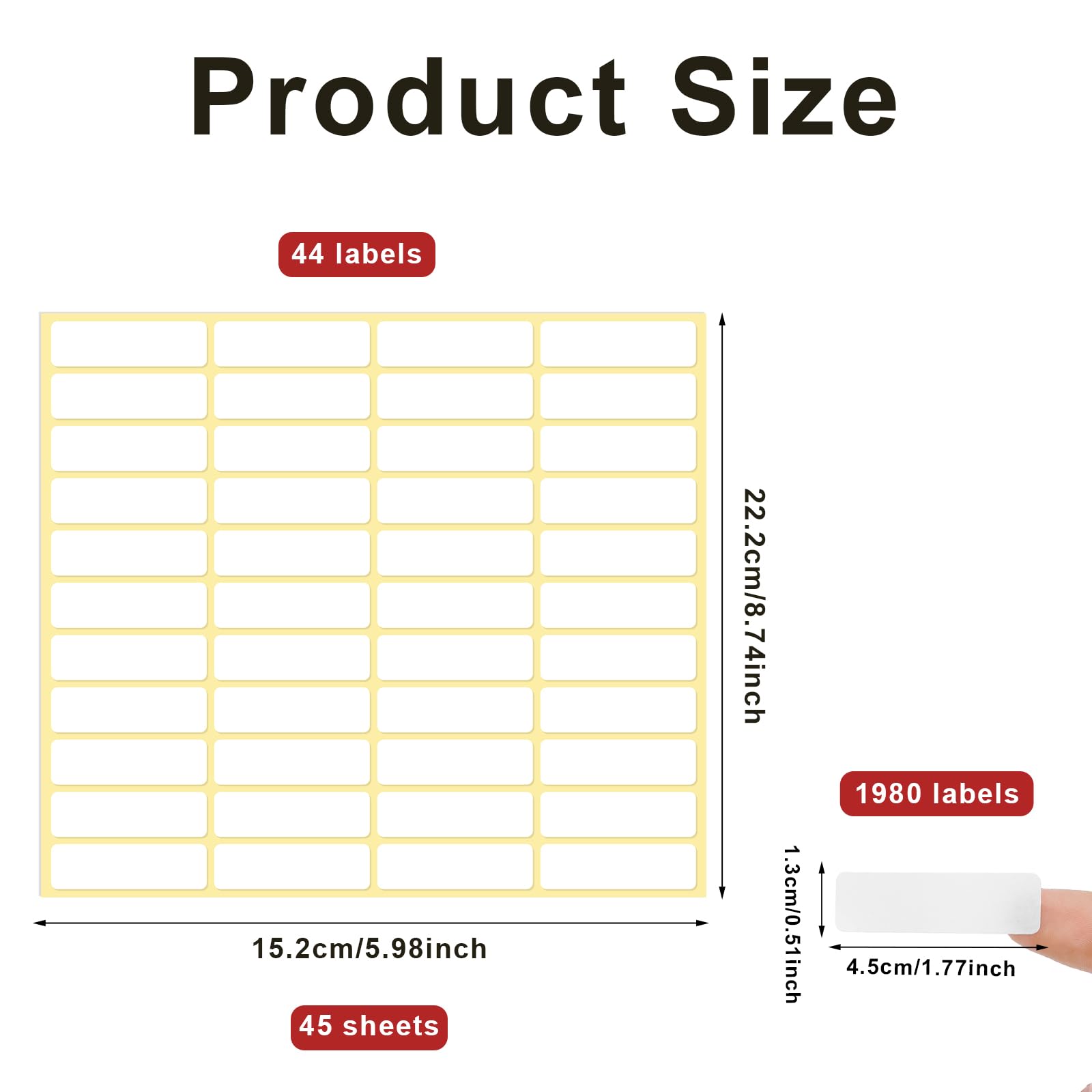 Snapklik.com : 1980 Pcs Blank File Folder Labels 05x175 Inch Writable ...