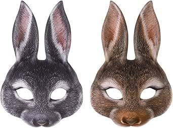 Amazon.com: PENINSULA LOVE Halloween Bunny Mask Rabbit Ears Mask ...