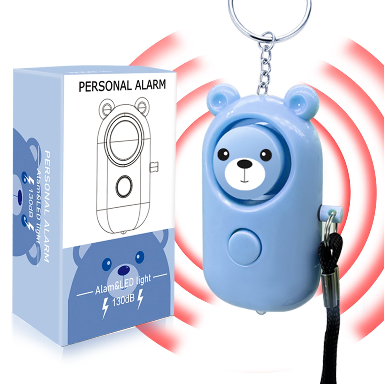 Amazon.com: Personal Alarm Keychain - 130dB Safety Self Defense for ...