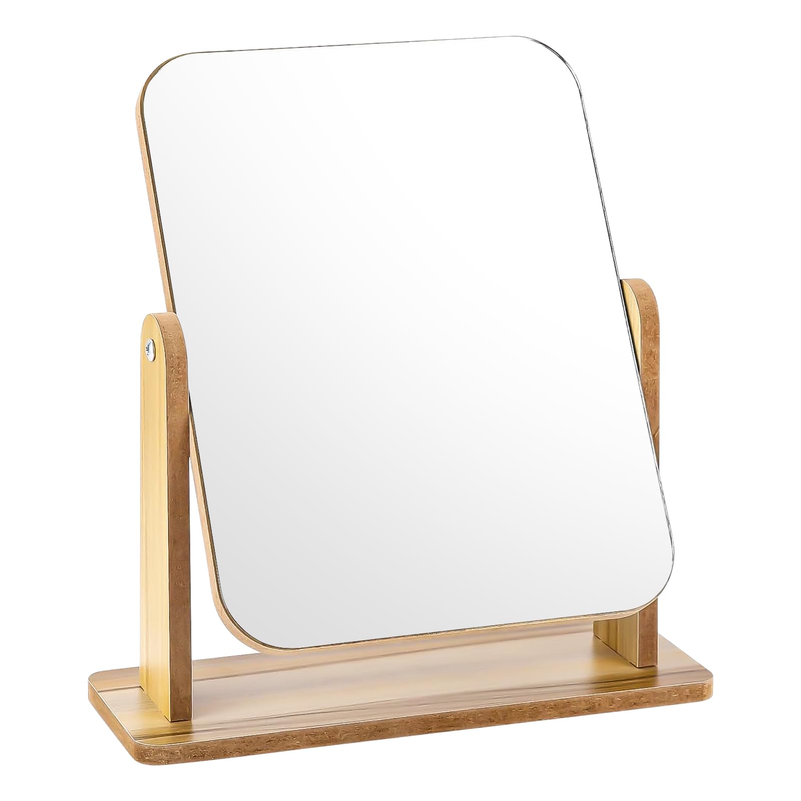 Standing Mirror Small, Standing Wooden Beauty Cosmetic Mirror ...