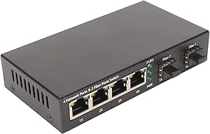 Amazon.com: GOWENIC SFP Fiber Switch, 6 Ports 10 100 1000M, Self ...
