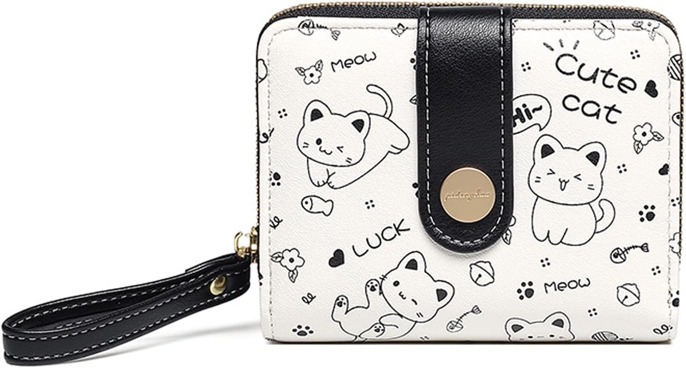 Amazon.com: Wytidian Cat Wallets for Girls, Cute Small PU Leather ...