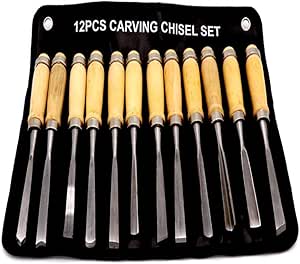 Amazon.com: MAHWER Professional Wood Carving Chisel Set,12 Piece ...