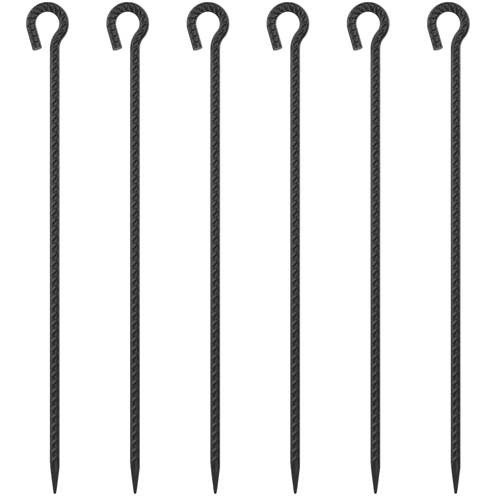 Amazon.com : 30 Inch Rebar Ground Stakes 6 Pack Rope Stakes with Loop ...