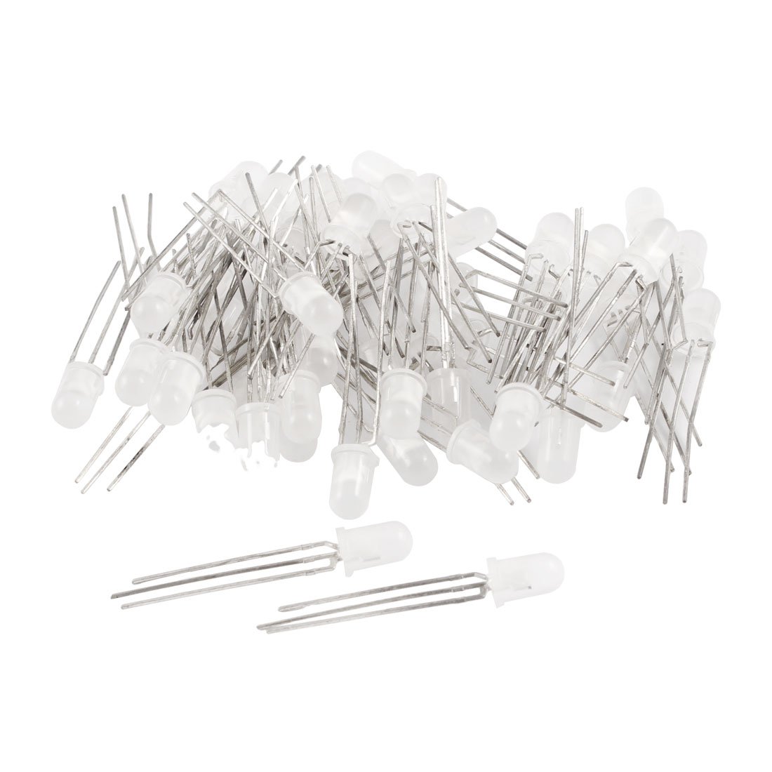 Uxcell a13030100ux0141 Common Cathode 3 Pin Terminals LED, 40 Piece, 5 ...