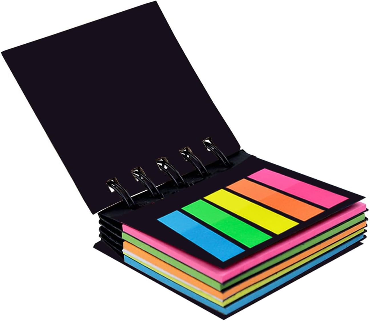 Pinzo Sticky Note Memo Pad With 8 Index Tabs, Bright Neon Colors ...