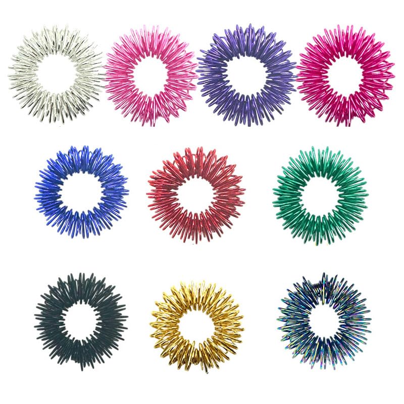 AMZFUK 10 Pieces Acupressure Rings Massage Rings for Finger,Finger ...