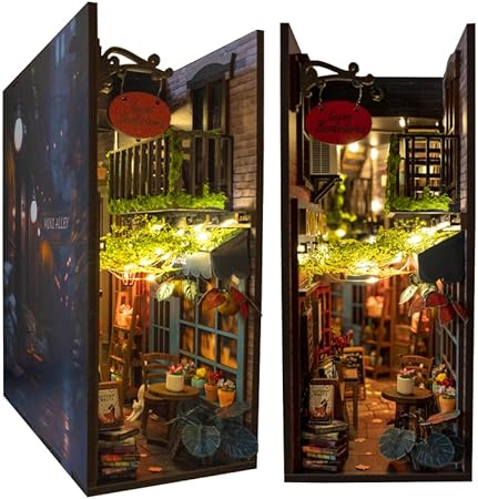 Amazon.com: MiniAlley Book Nook DIY Kit - Dreamy - Miniature House ...