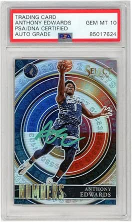 Amazon.com: Anthony Edwards 2020-21 Panini Select Numbers Autograph ...