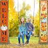 Amazon.com: Tiamon Thanksgiving Door Banners Welcome Fall Porch Sign ...