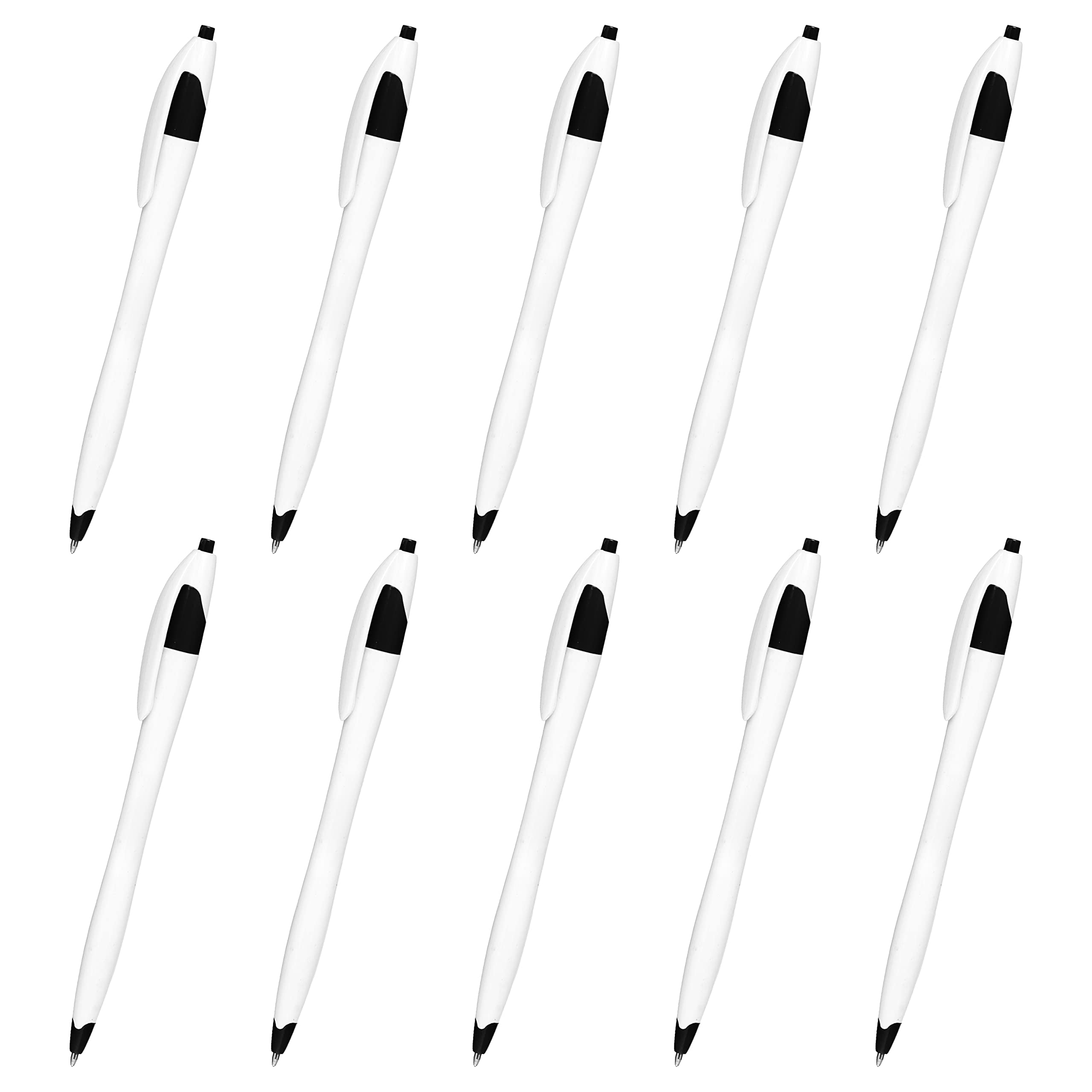 Amazon.com : DISCOUNT PROMOS Slim Curvy Ballpoint Pens Set of 10, Bulk ...