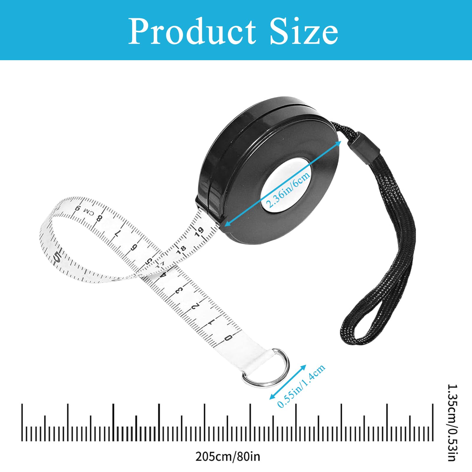 Dual Sided Soft Tape Measure,Dual Sided Body Measuring Tape for Sewing ...