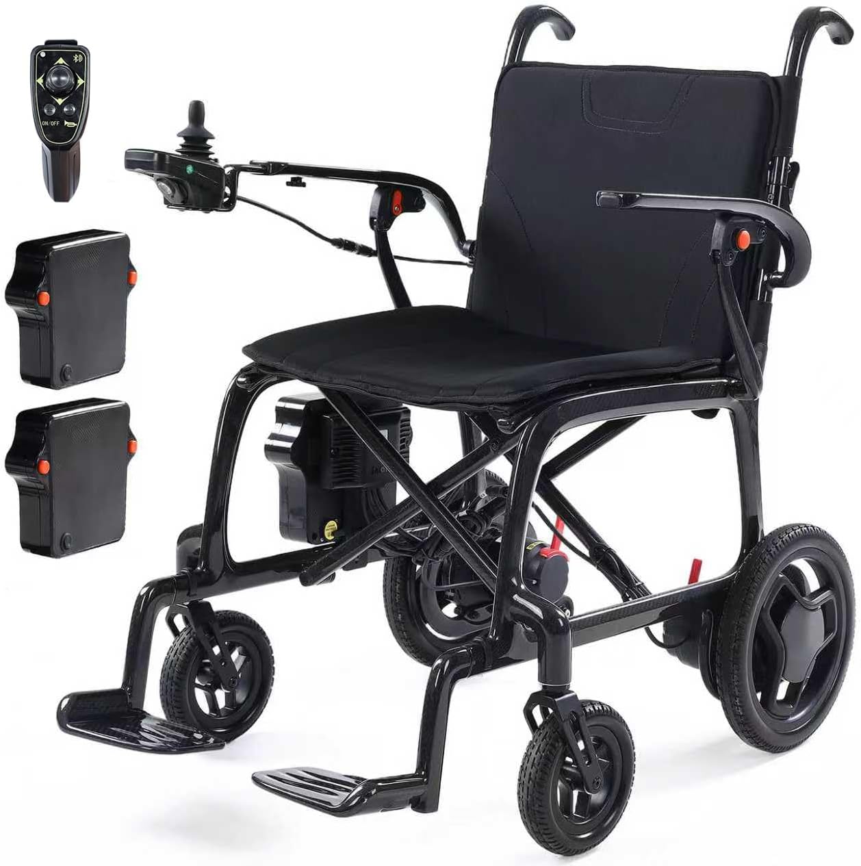 Amazon.com: 22lbs Lightweight Electric Wheelchair – Carbon Fiber Remote ...