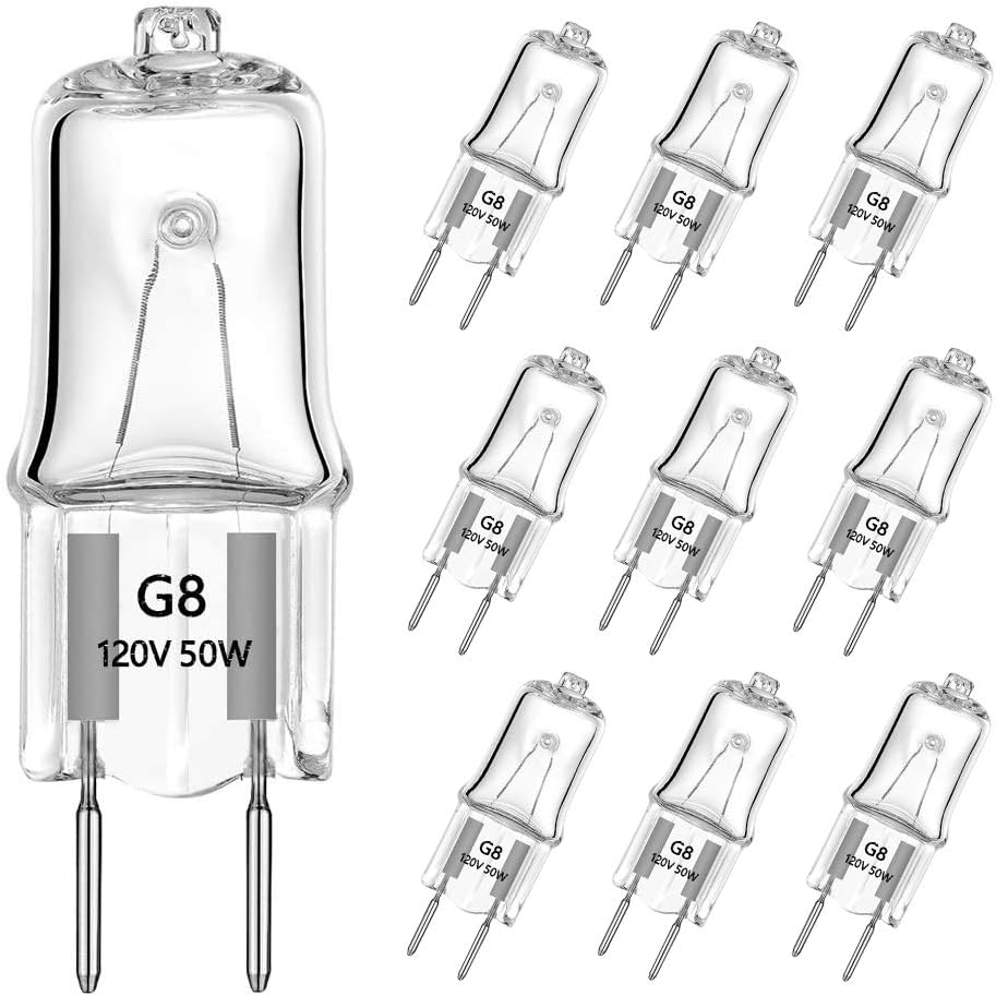 Feit Electric BPQ50T4/JCD/RP 50 Watt T4 JCD Halogen Bulb with Bi-Pin ...