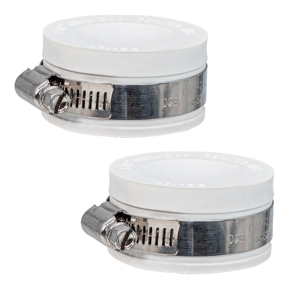 Snapklik.com : Fernco QC-101W 2 Pack 1.5-in. Qwik Cap Flexible PVC Pipe ...