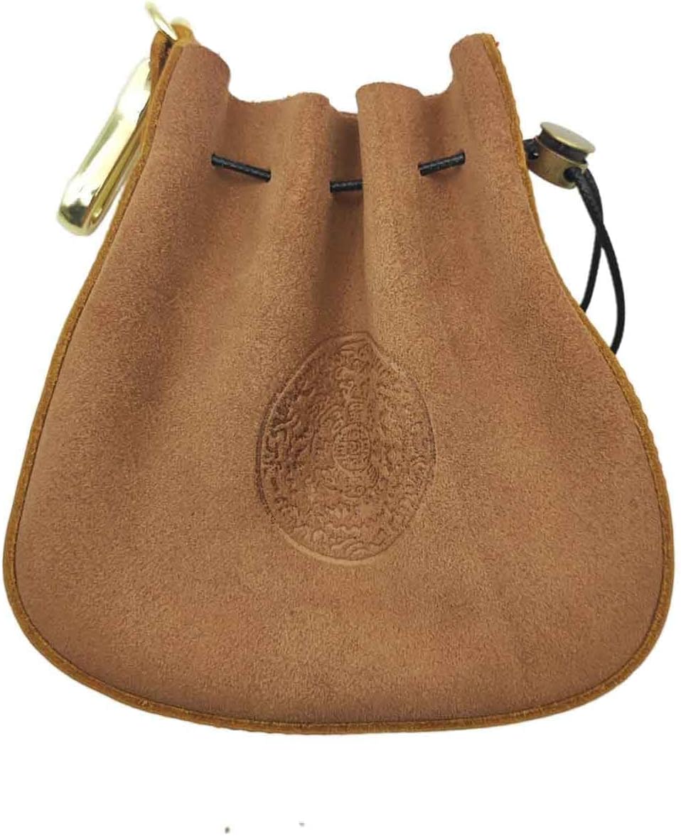 Amazon.com: LFWATAXY 1 Pcs Vintage Mini Coin Bag Genuine Drawstring ...