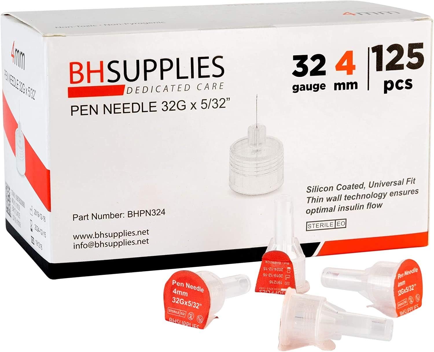 Amazon.com: Pip Insulin Pen Needles (32G 4mm) 100 Pieces : Health ...