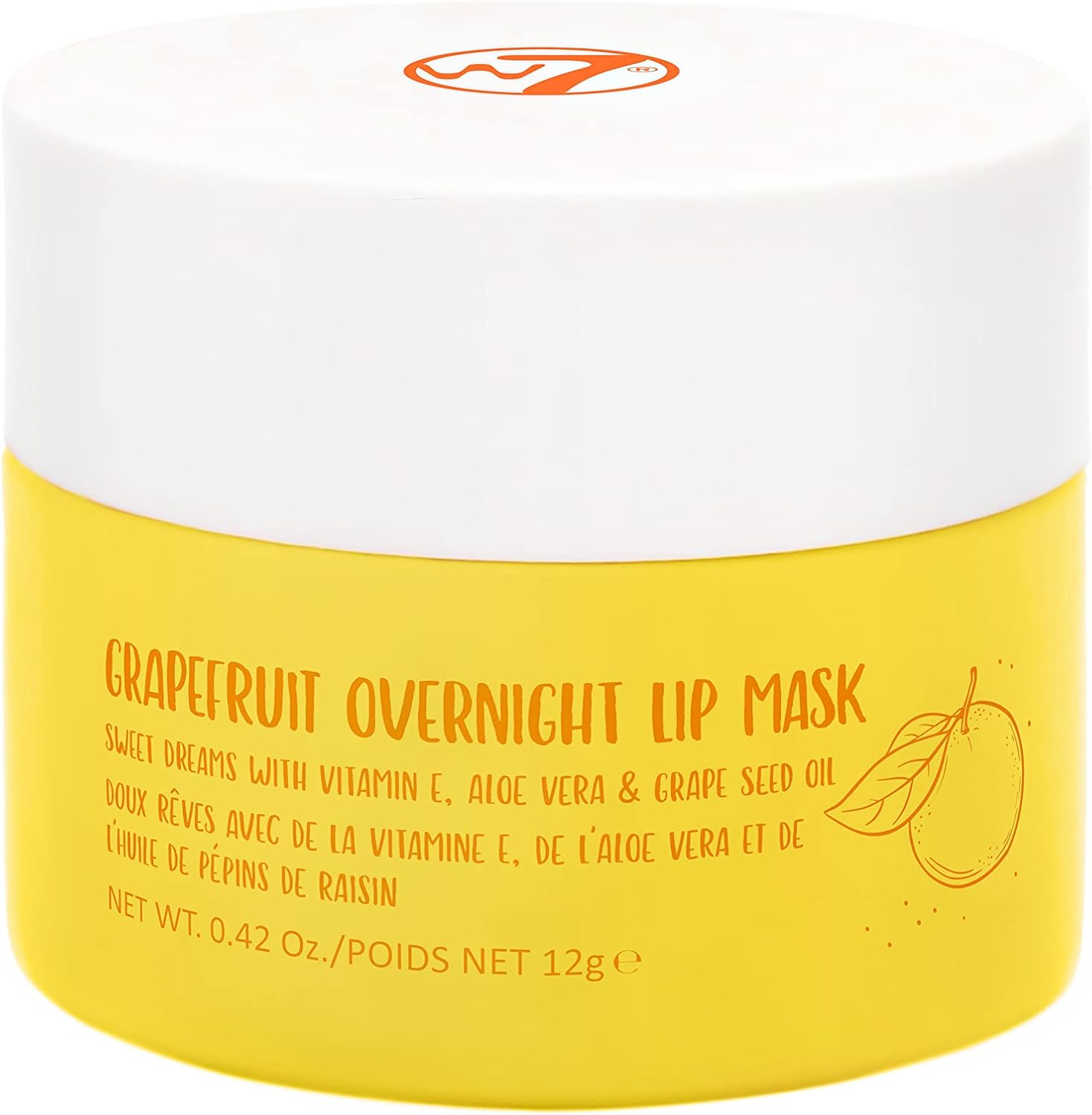 W7 Sweet Dreams Overnight Grapefruit Lip Mask - Vitamin E, Aloe Vera ...
