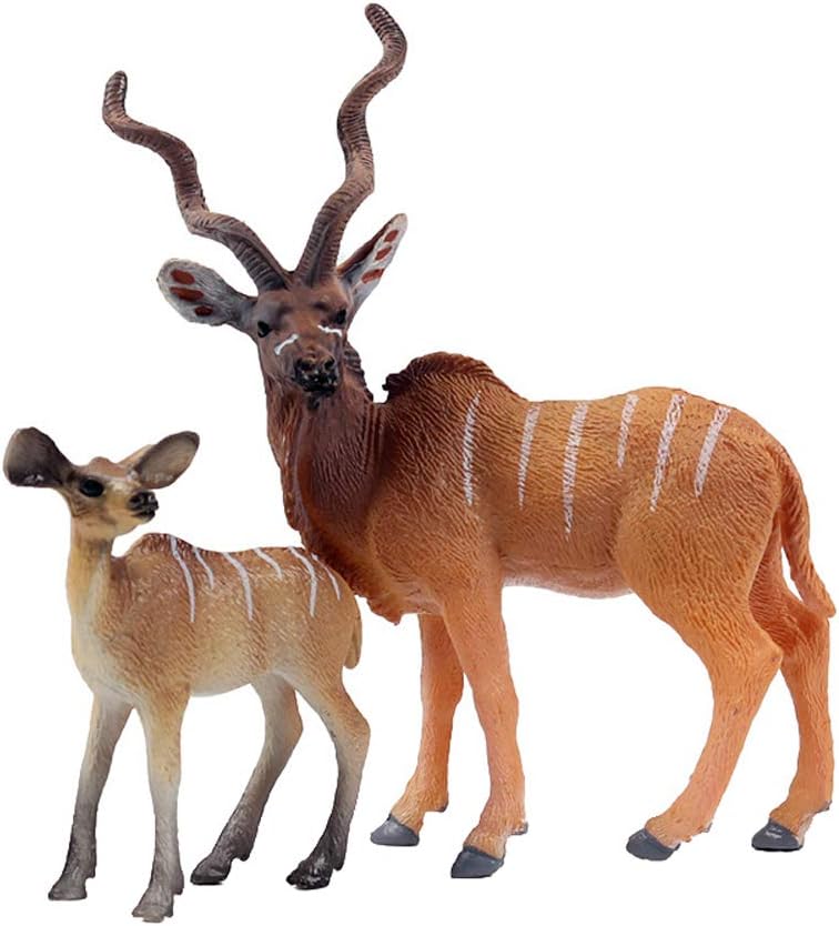 FLORMOON Animal Figures - 2pcs Realistic Horned Antelope Action Model ...