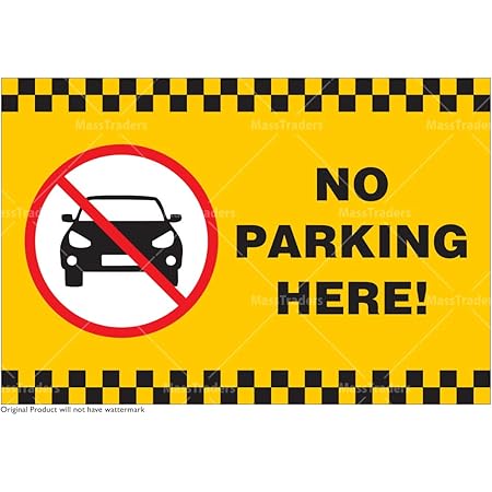SIGNSTICK 2x No Parking Self Adhesive Warning Safety Sign Decal Vinyl ...