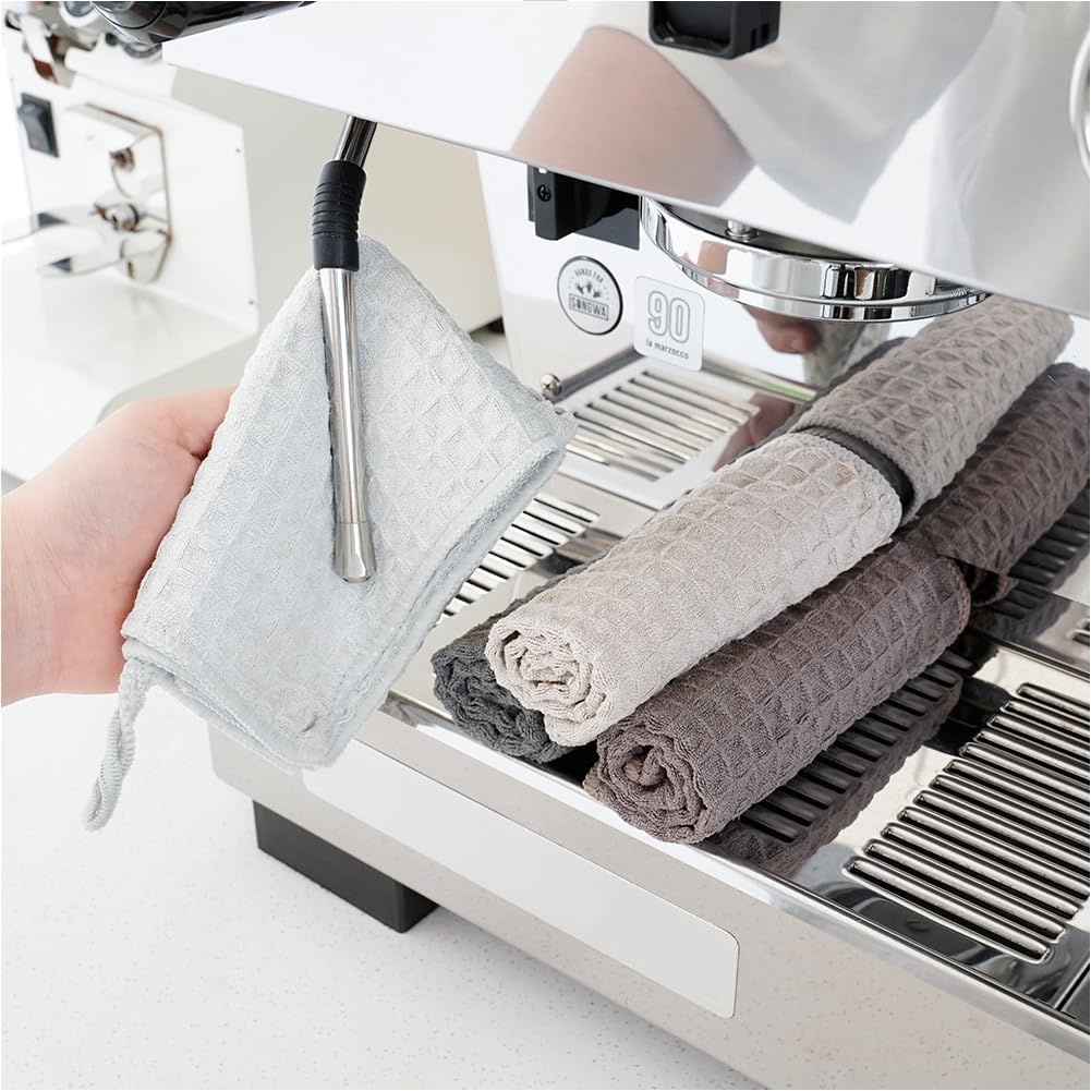 watchget Barista Micro Cloth 4 Pack Microfiber Barista Cleaning Towels ...
